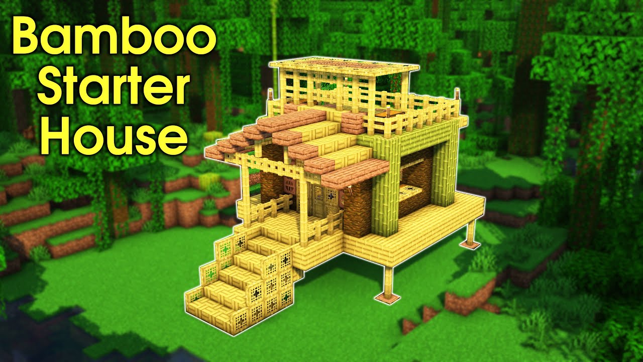 Minecraft | How To Build A Bamboo Starter Base - YouTube