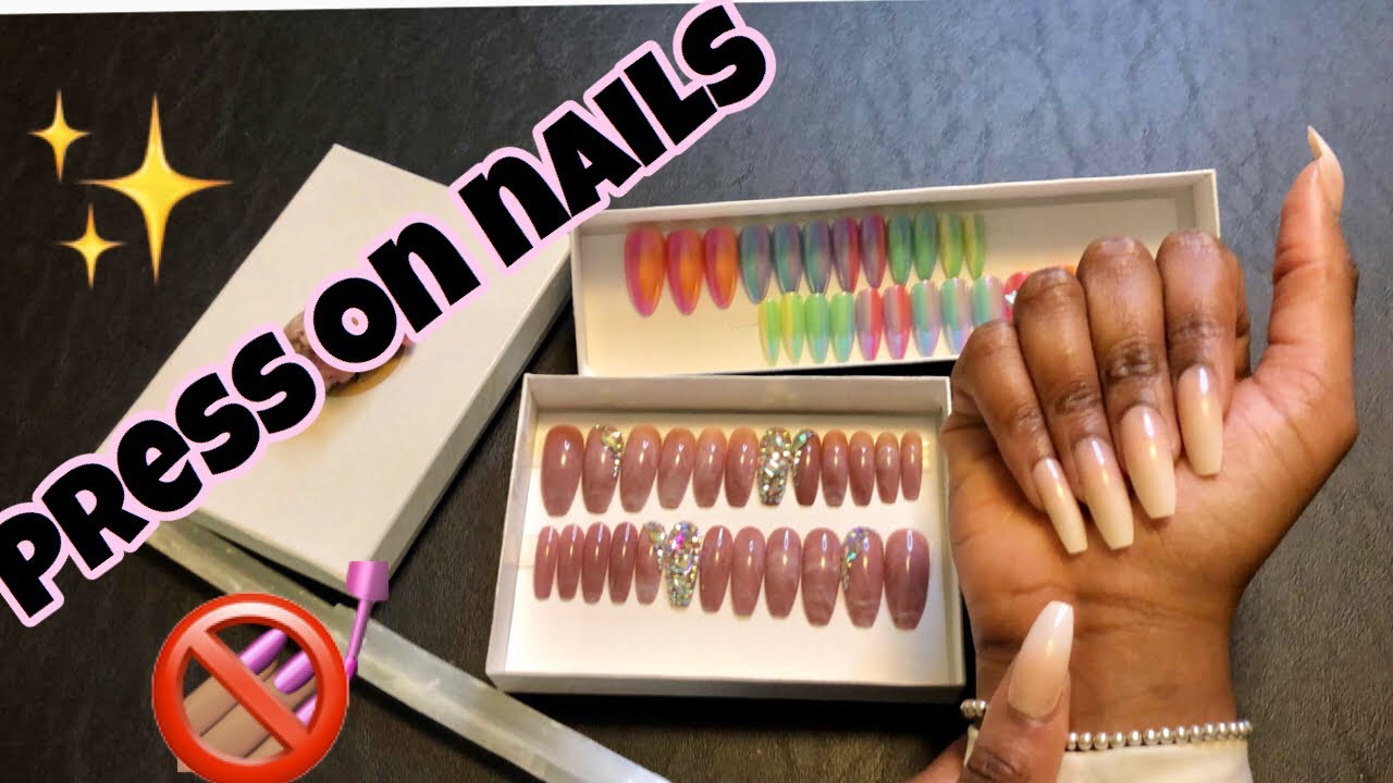 HOW TO APPLY PRESS ON ON NAILS | LUXURY PRESS ON NAILS 💅🏽💕 | The ...