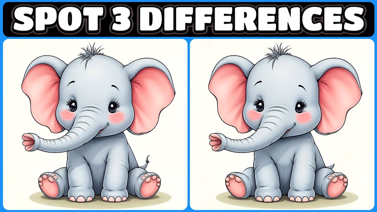 👀Spot the Three Cleverly Hidden Differences👁️‍🗨️ 【#31 Brain Game ...
