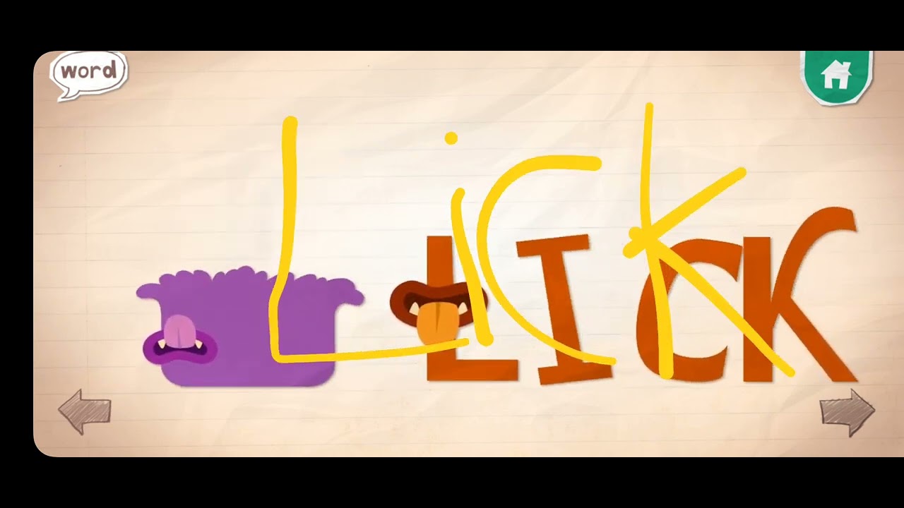 endless alphabet: lick- lopsided L - YouTube