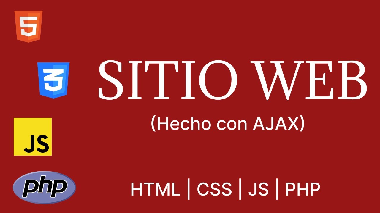 Sitio Web Hecho Con Ajax Html Css Js Ajax Php Youtube