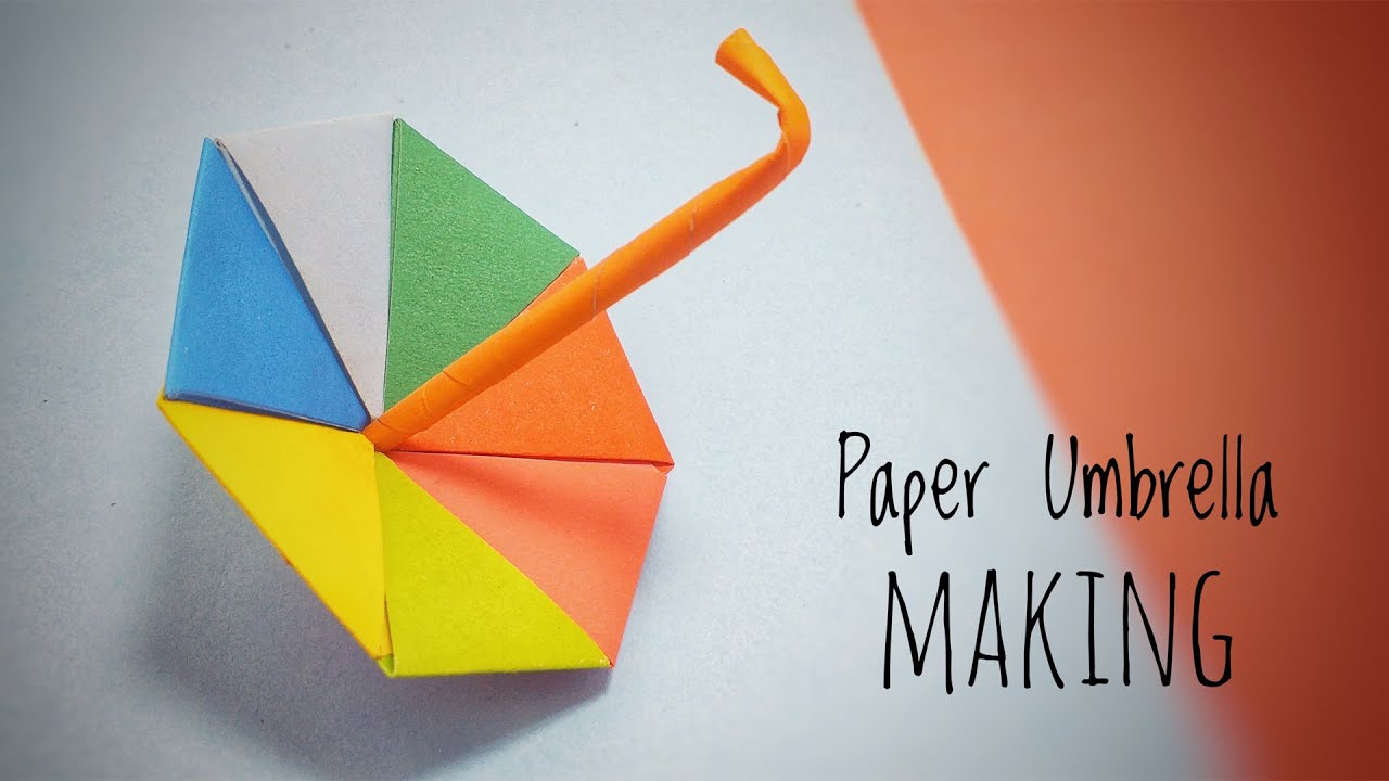 Origami umbrella at home | Paper umbrella that open and closes | DIY Making Mini Umbrella ...