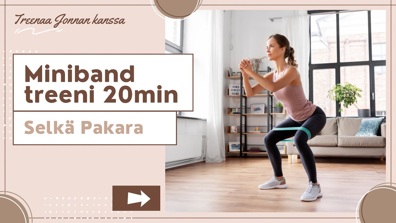 MINIBAND TREENI 20 MIN | Selkä - pakara treeni | Aloittelijalle sopiva ...