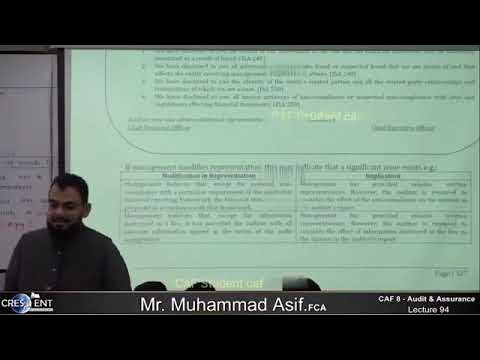 CAF 08 | AUDIT | LECTURE # 94 |BY SIR ASIF | SEPTEMBER 2024 ATTEMPT - YouTube