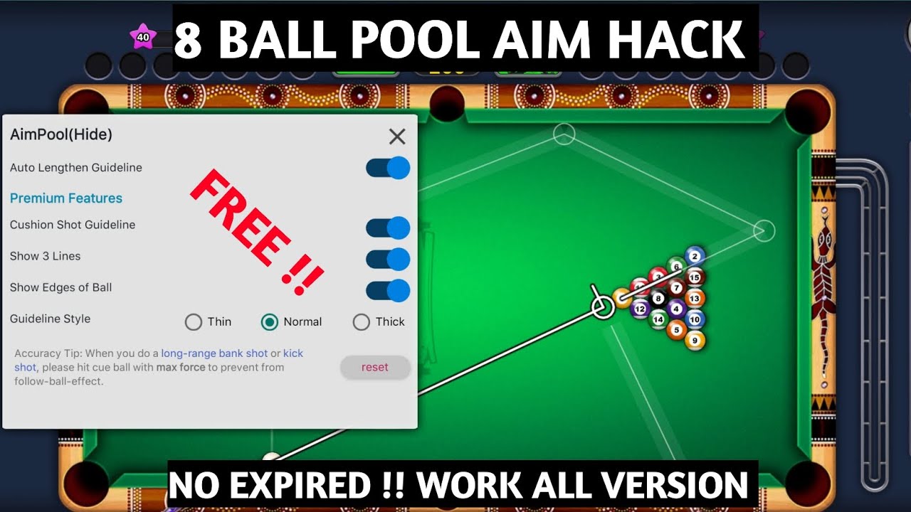 8 BALL POOL | AIM TOOL | LONG LINE | 3 LINES NEW UPDATE 2023 - YouTube