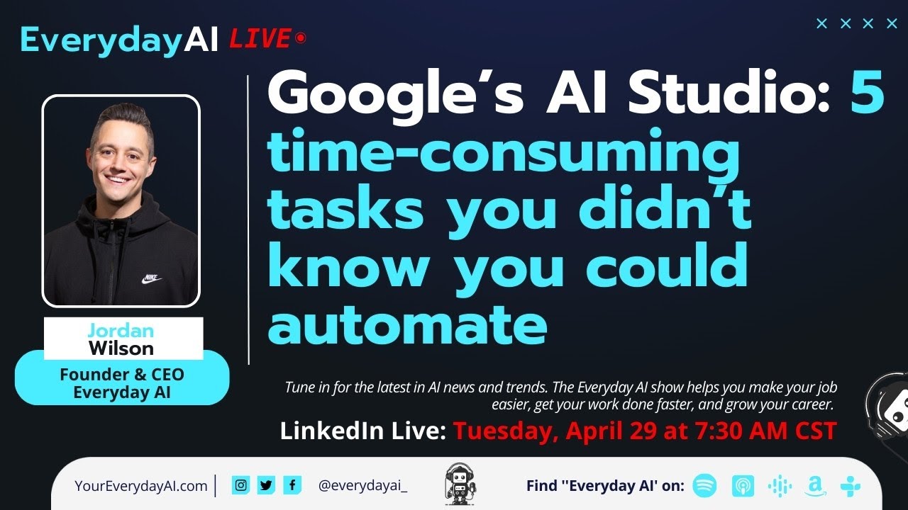 Google’s AI Studio: 5 time-consuming tasks you didn’t know you could automate - YouTube