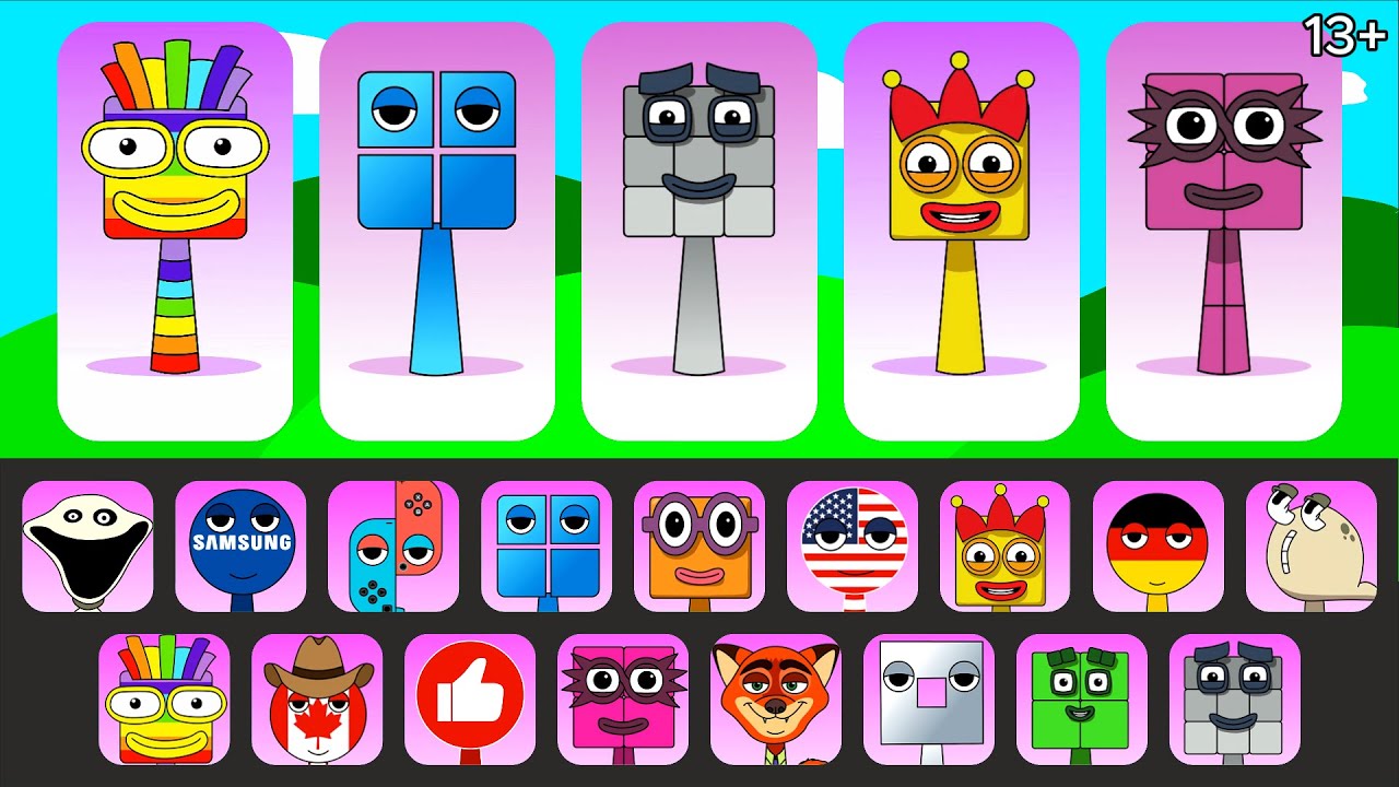 Sprunki OC: Windows, Three Numberblocks, Seven Numberlocks, Eight ...