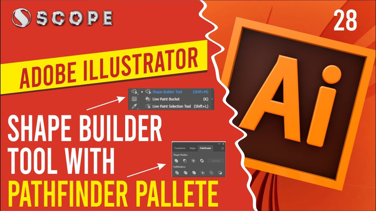 Master the Shape Builder Tool & Pathfinder in Illustrator for Beginners | Adobe Illustrator ...