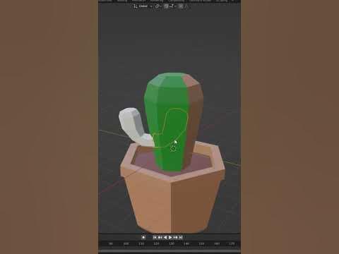 Low Poly Cactus Blender Timelapse! - YouTube