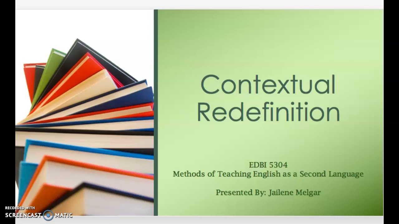 Contextual Redefinition - YouTube