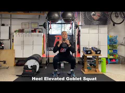 Heel Elevated Goblet Squat - YouTube
