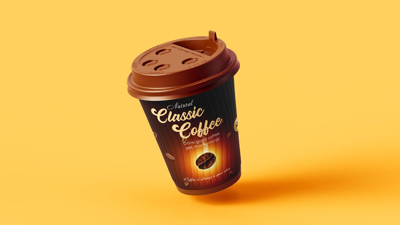 How to Coffee Cup Label Design In Photoshop Cc | Product Label Design ...