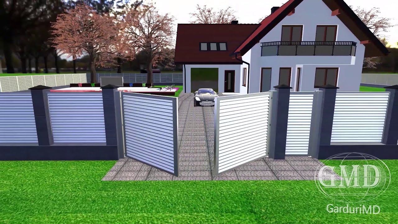 Swing Gate Installation Instruction (on concrete columns) - YouTube