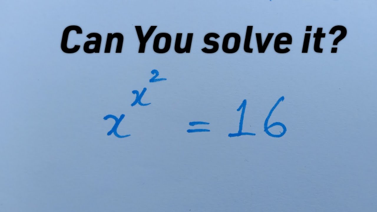 Chinese Math Olympiad Questions| solving exponential equations with ...