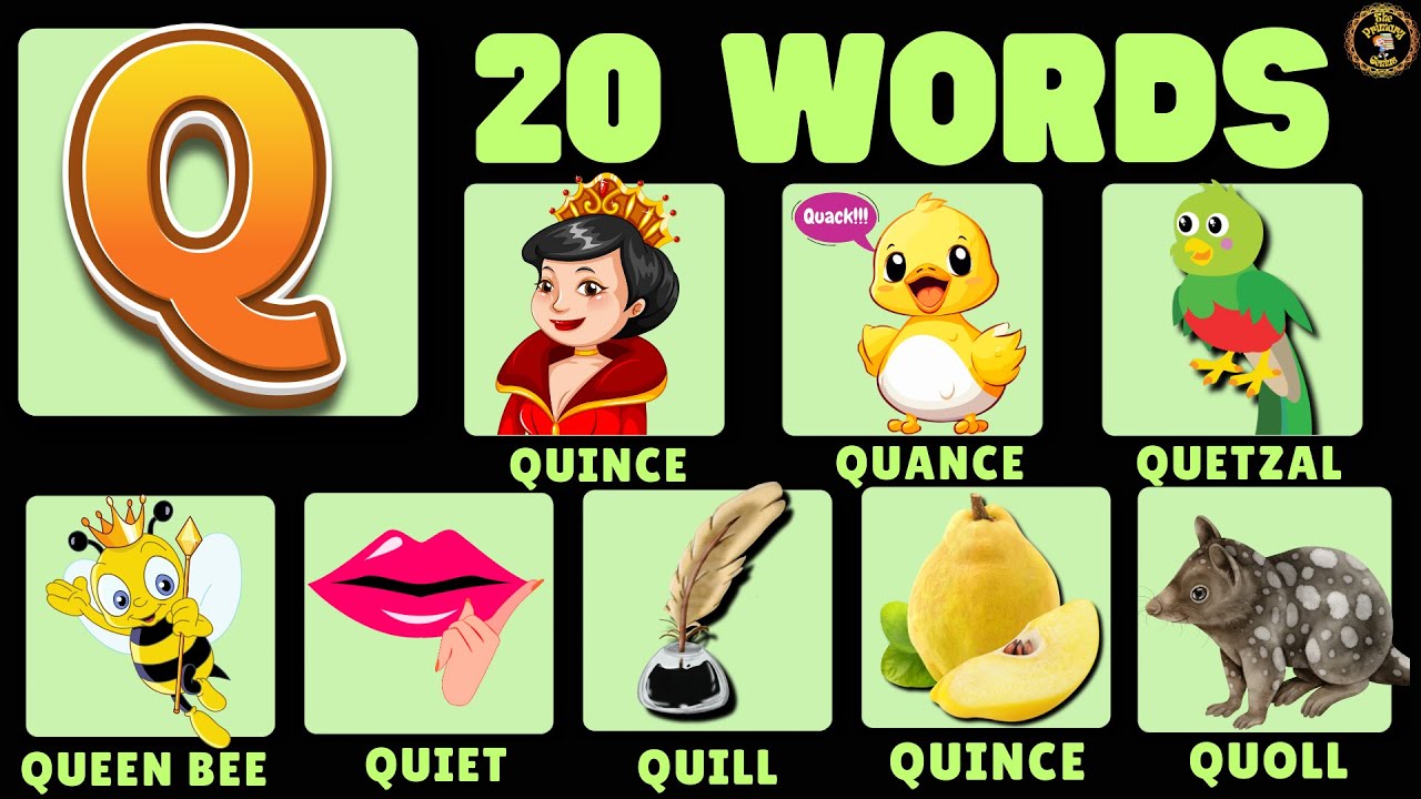 Q Letter Words | Q Letters Words in English | ABCD | Alphabet ...