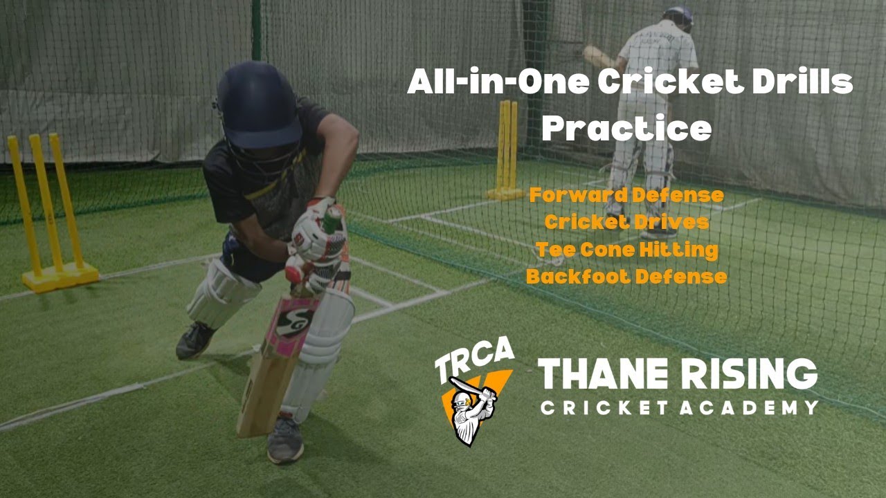 All-in-One Cricket Drills Practice | Drives, Forward Defense, Backfoot ...