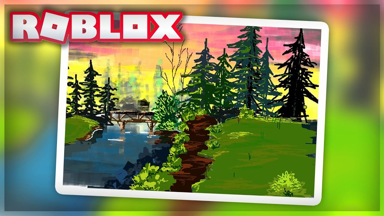I FOLLOWED A BOB ROSS PAINTING IN ROBLOX! - YouTube