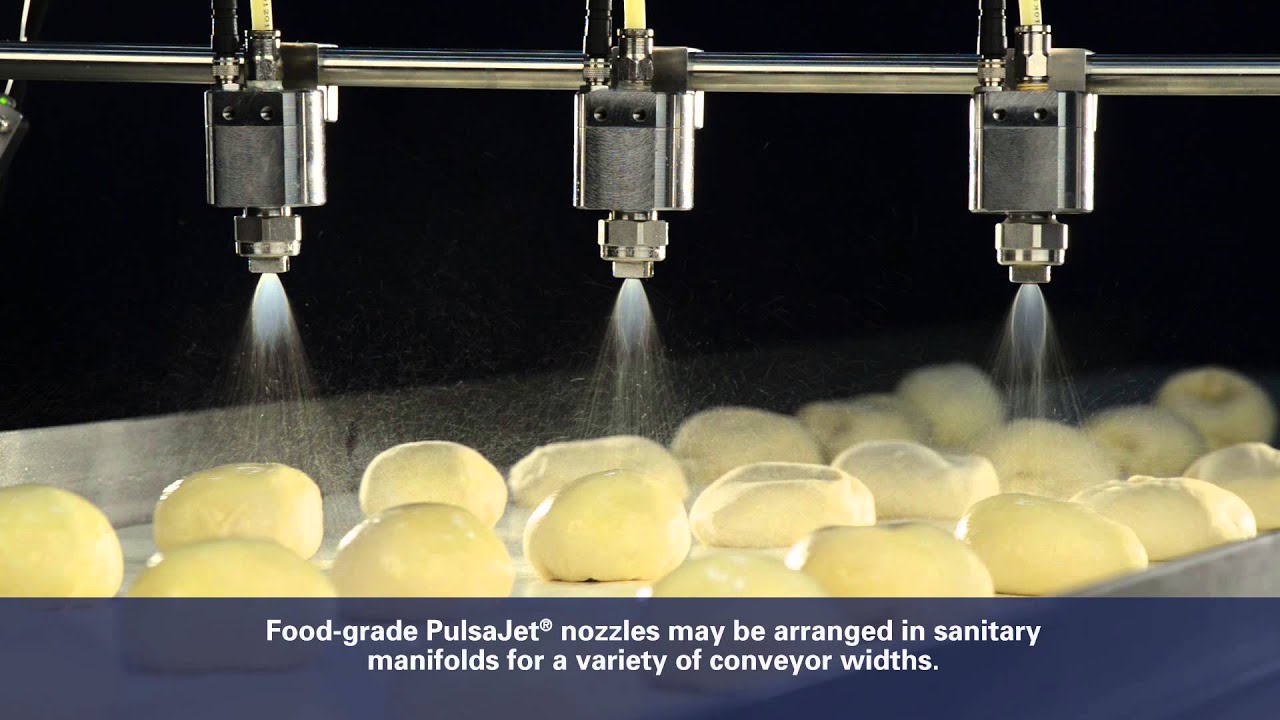 Applying Egg Wash with PulsaJet® Nozzles - YouTube