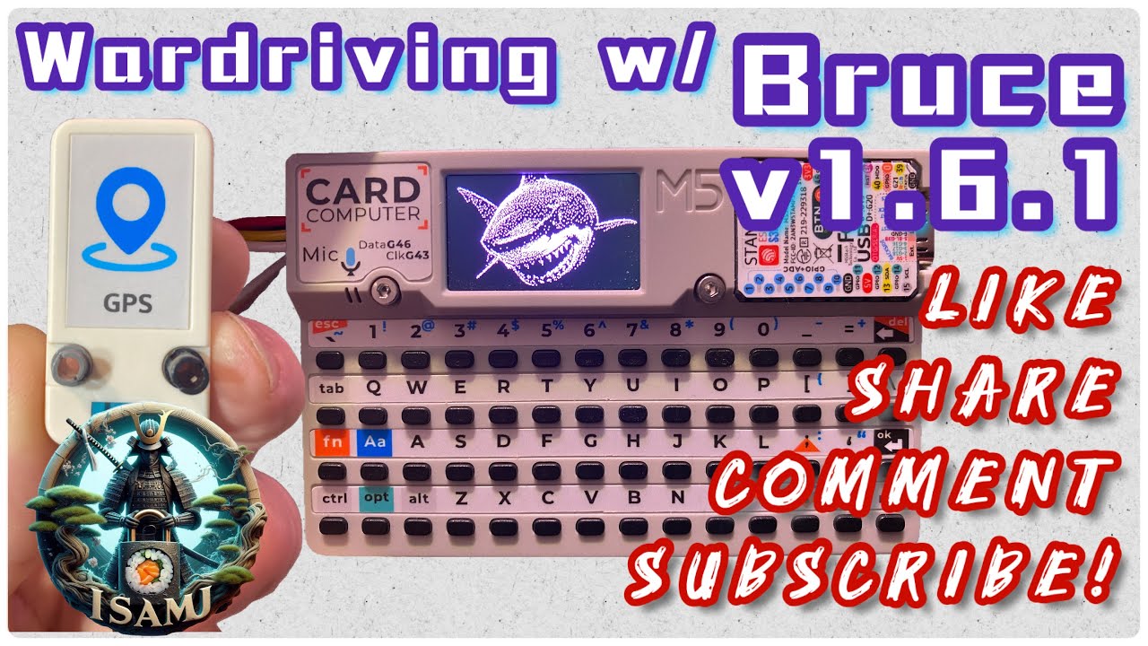 New BRUCE firmware, v1.6.1 on M5stack’s Cardputer w/ GPS chip # ...
