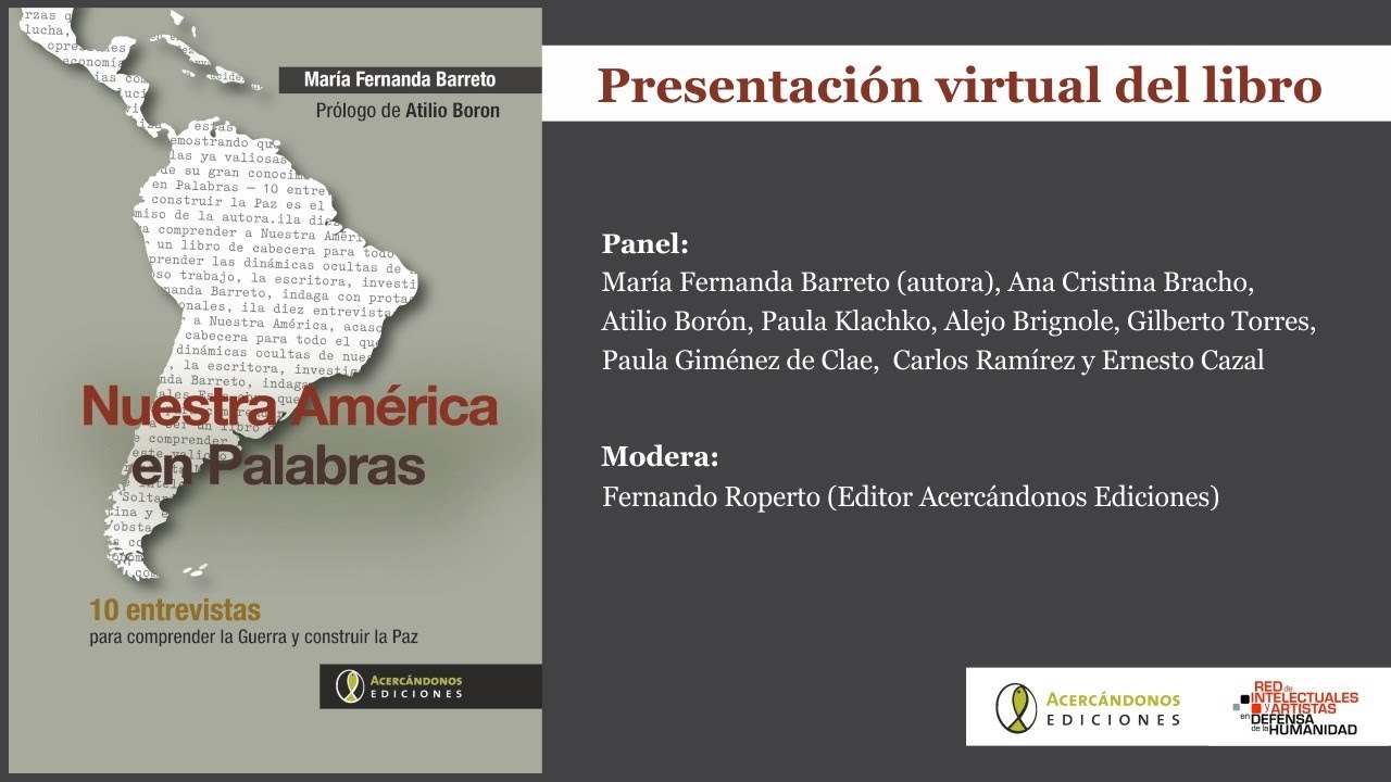 📗📡Presentación virtual del libro "Nuestra América en Palabras" - YouTube