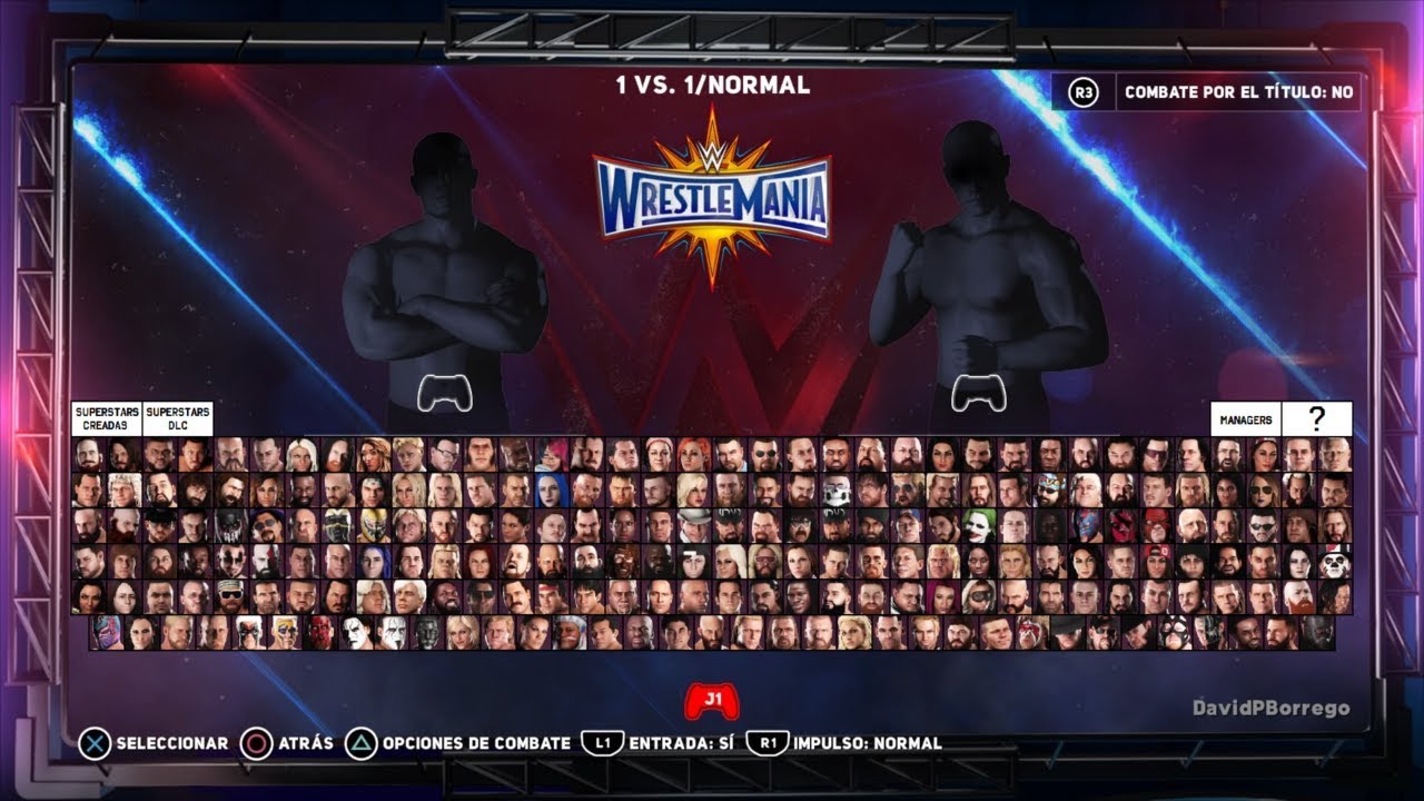 WWE 2k18: Screen Selection Roster. - YouTube