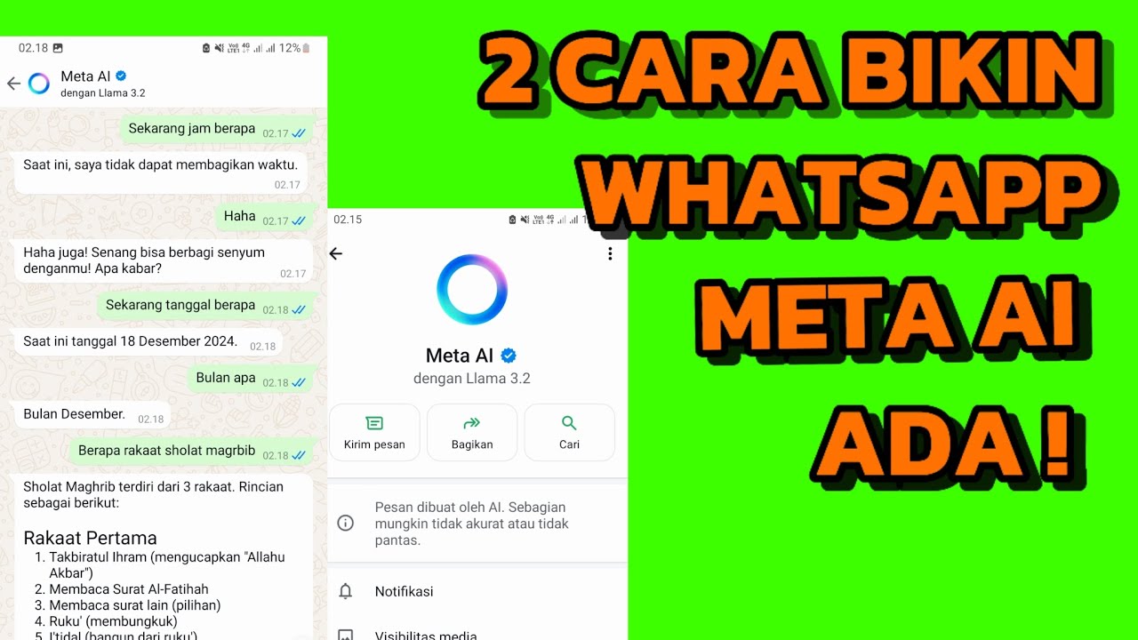 DUA CARA AGAR WHATSAPP META AI MUNCUL !!! - YouTube