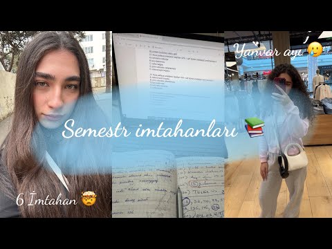 Semestr imtahanları📚+ stress😱 + mən 👤 Bu vlogu çəkmək çətin oldu… 