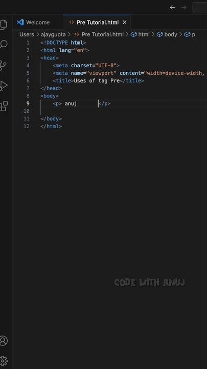 Use Of Pre Tag In HTML 👨‍💻 - YouTube