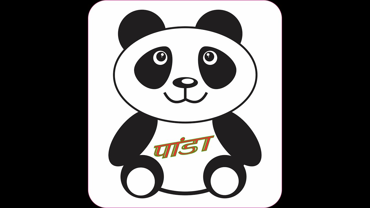 How To Draw Panda Design \ In Corel Draw - YouTube
