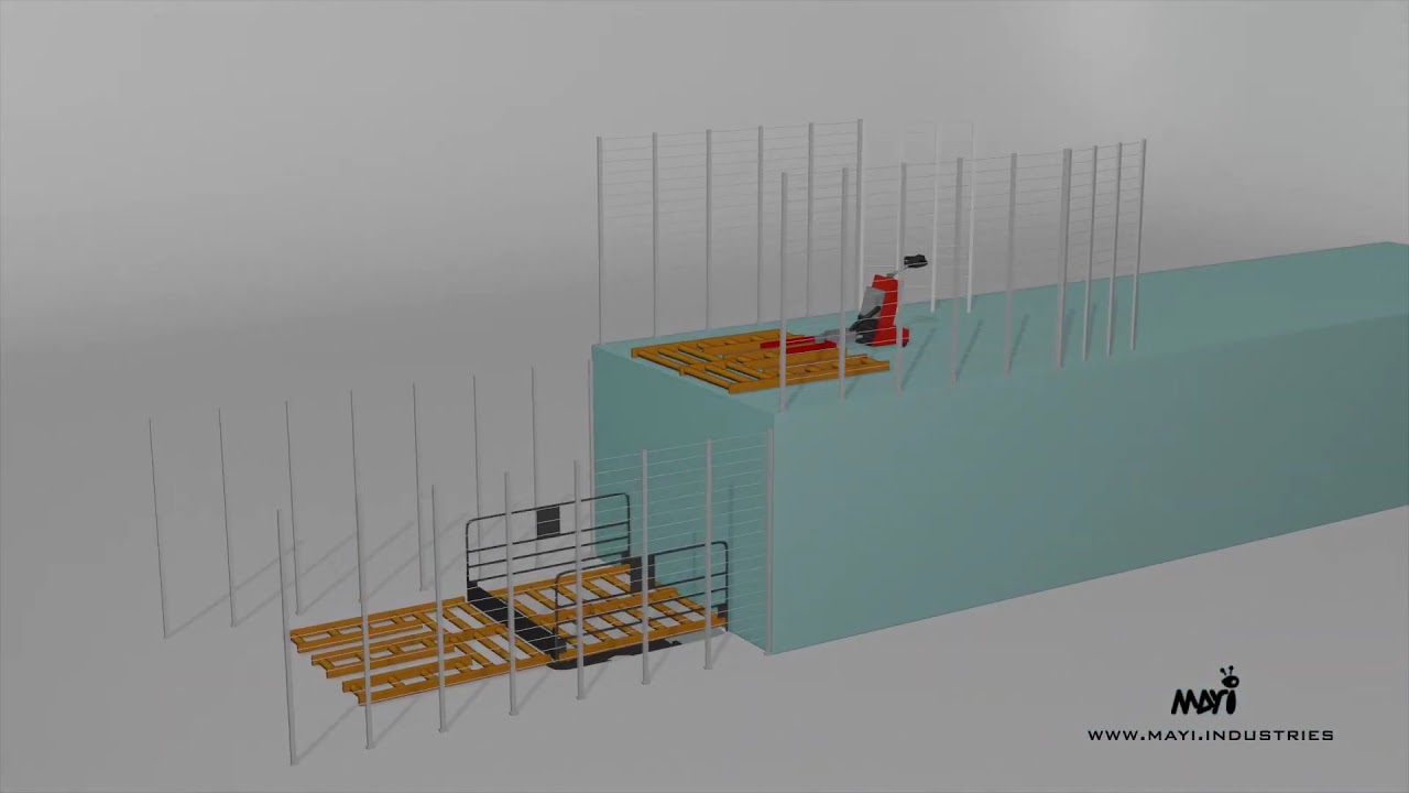 Automatic material handling and transportation system - YouTube