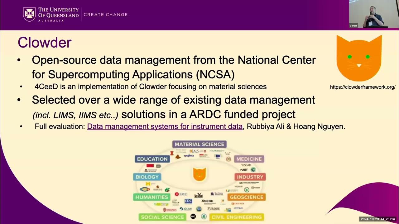 R. Wepf: Microscopy Data Management at the University of Queensland: Pitschi a kitten of Clowder ...