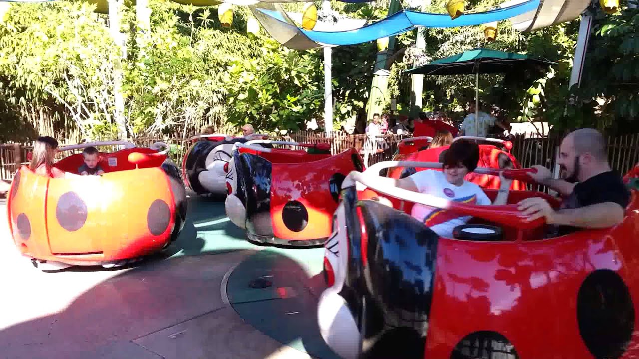 Ladybug ride at Disneyland - YouTube