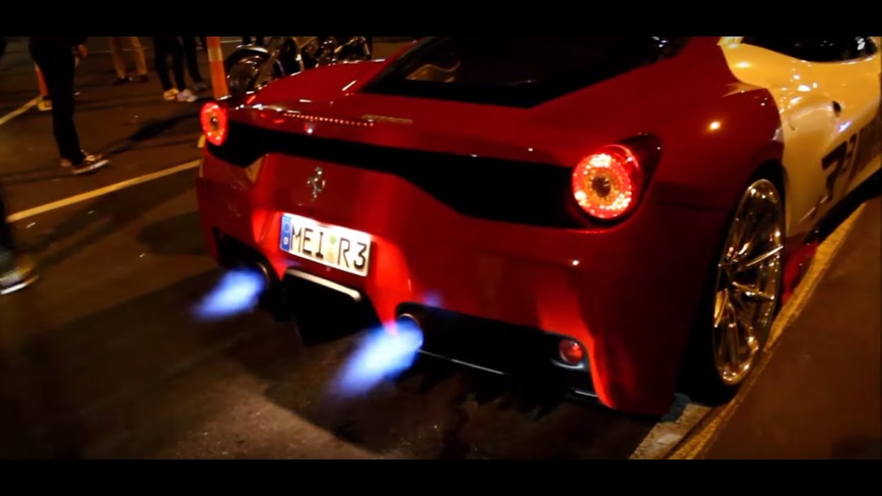 Ferrari 458 Speciale w/ INSANE Straight Pipes Exhaust !! Flames ! - YouTube