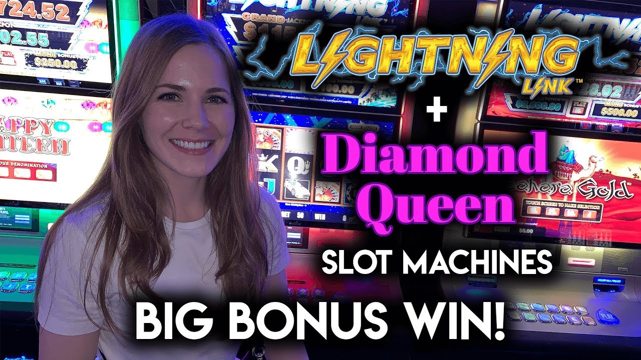 BIG BONUS WIN! Diamond Queen Slot Machine!! Got the Extra Spin at the ...