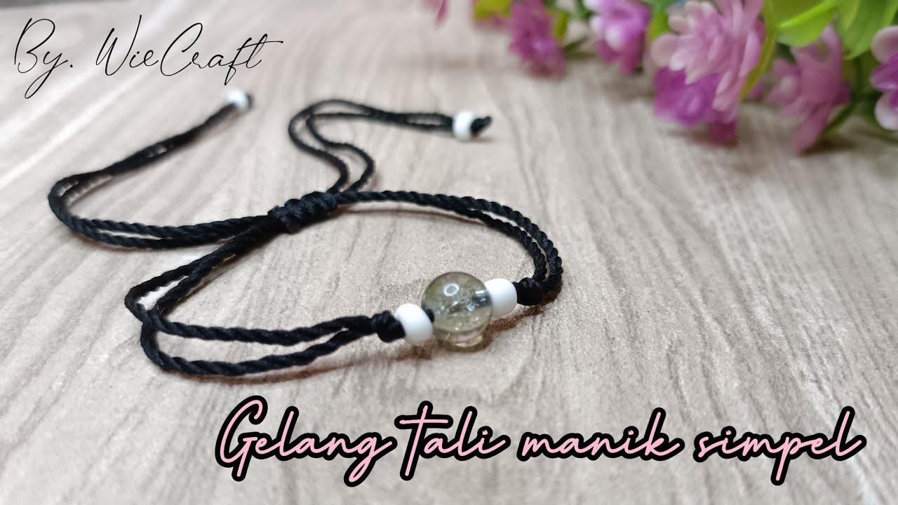 Gelang tali manik simpel // tutorial handmade - YouTube