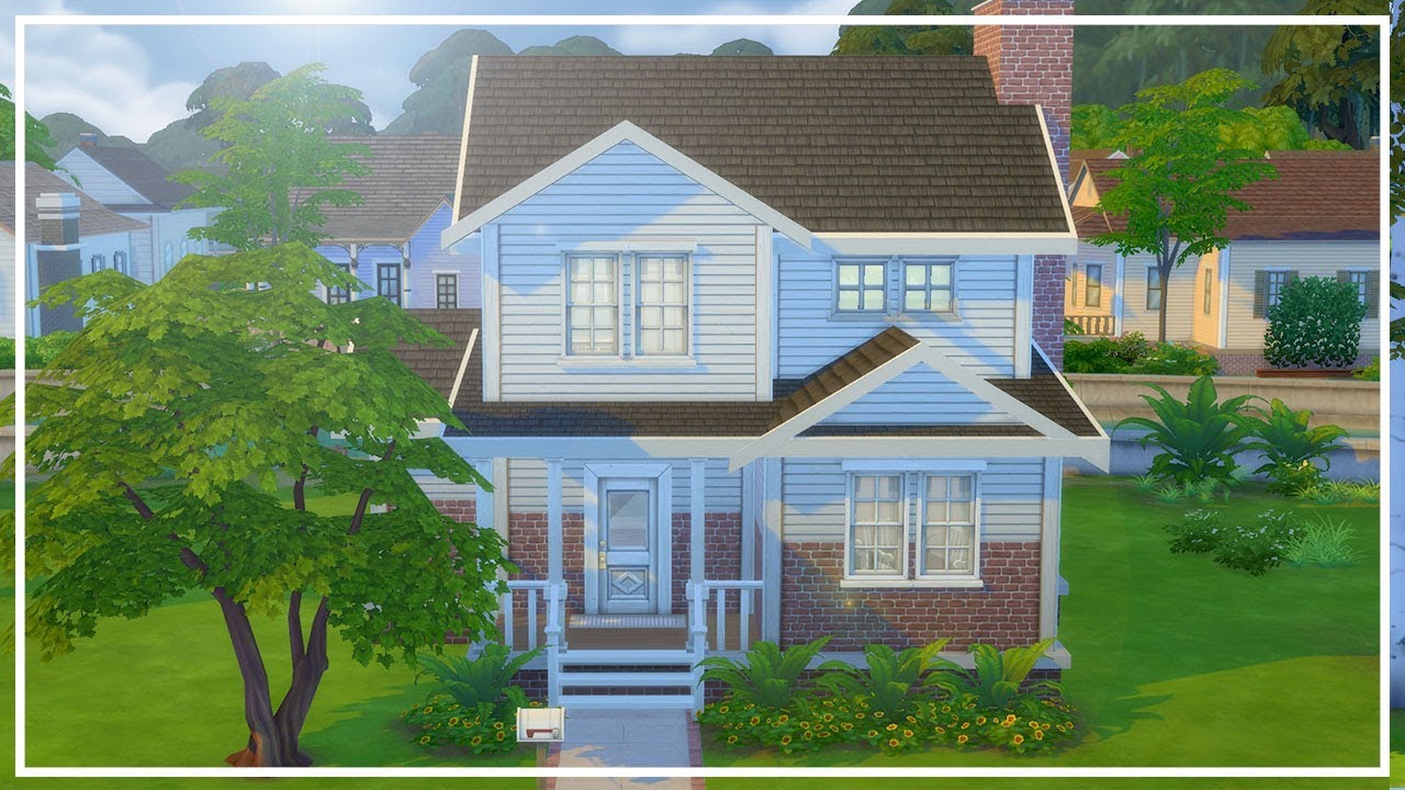 8 SIM STARTER HOME CHALLENGE // The Sims 4: Speed Build - YouTube