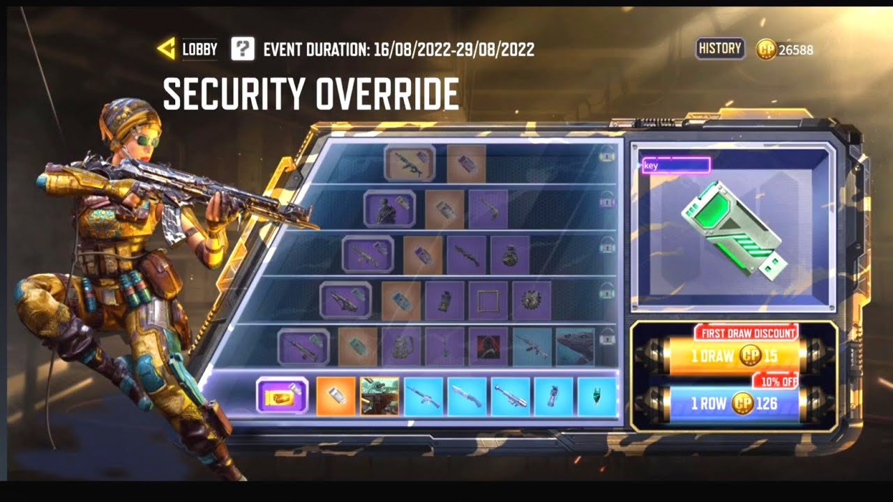SECURITY OVERRIDE EVENT LEGENARY AK47 WRAITH BLACK & GOLD 1 ROW ...