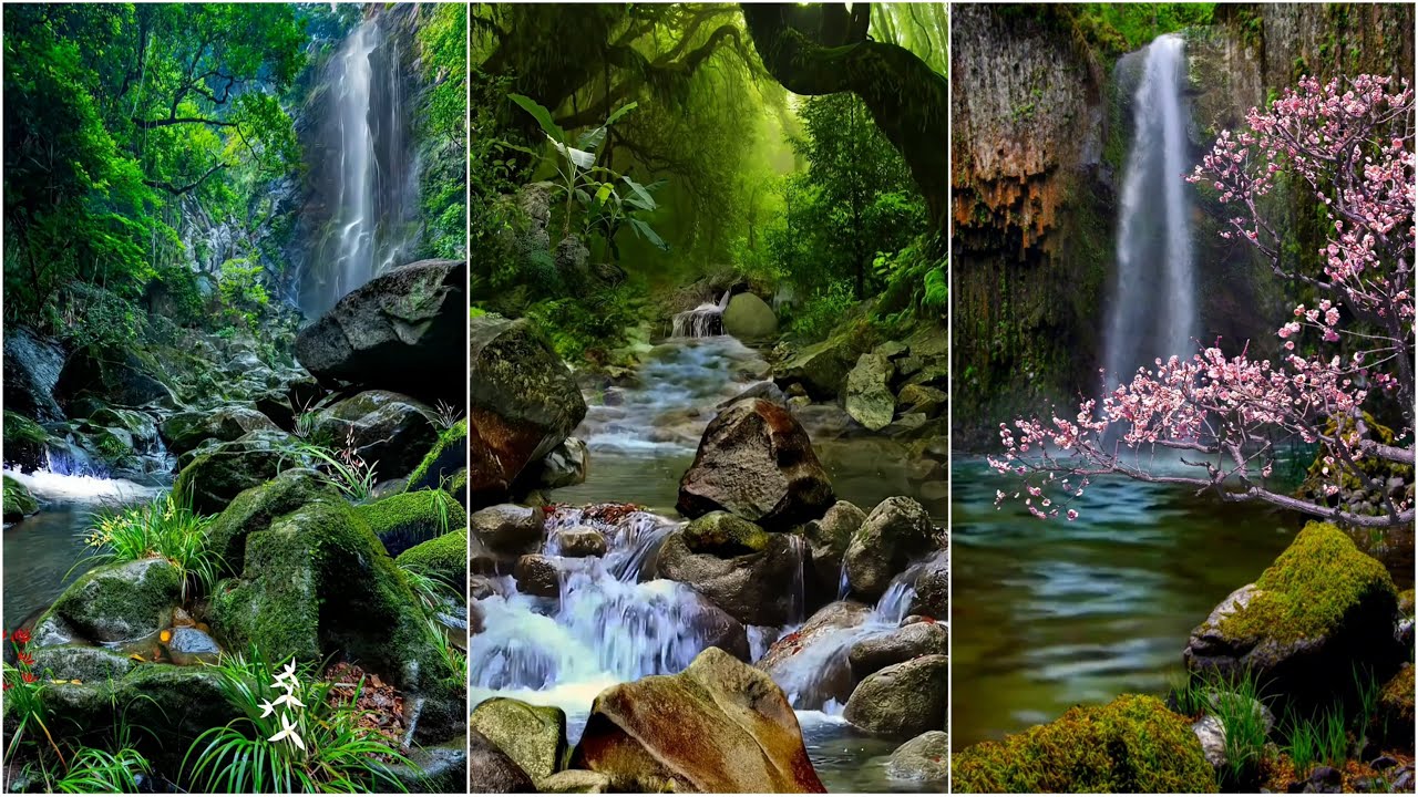 most beautiful waterfalls in jungle | Nature videos - YouTube