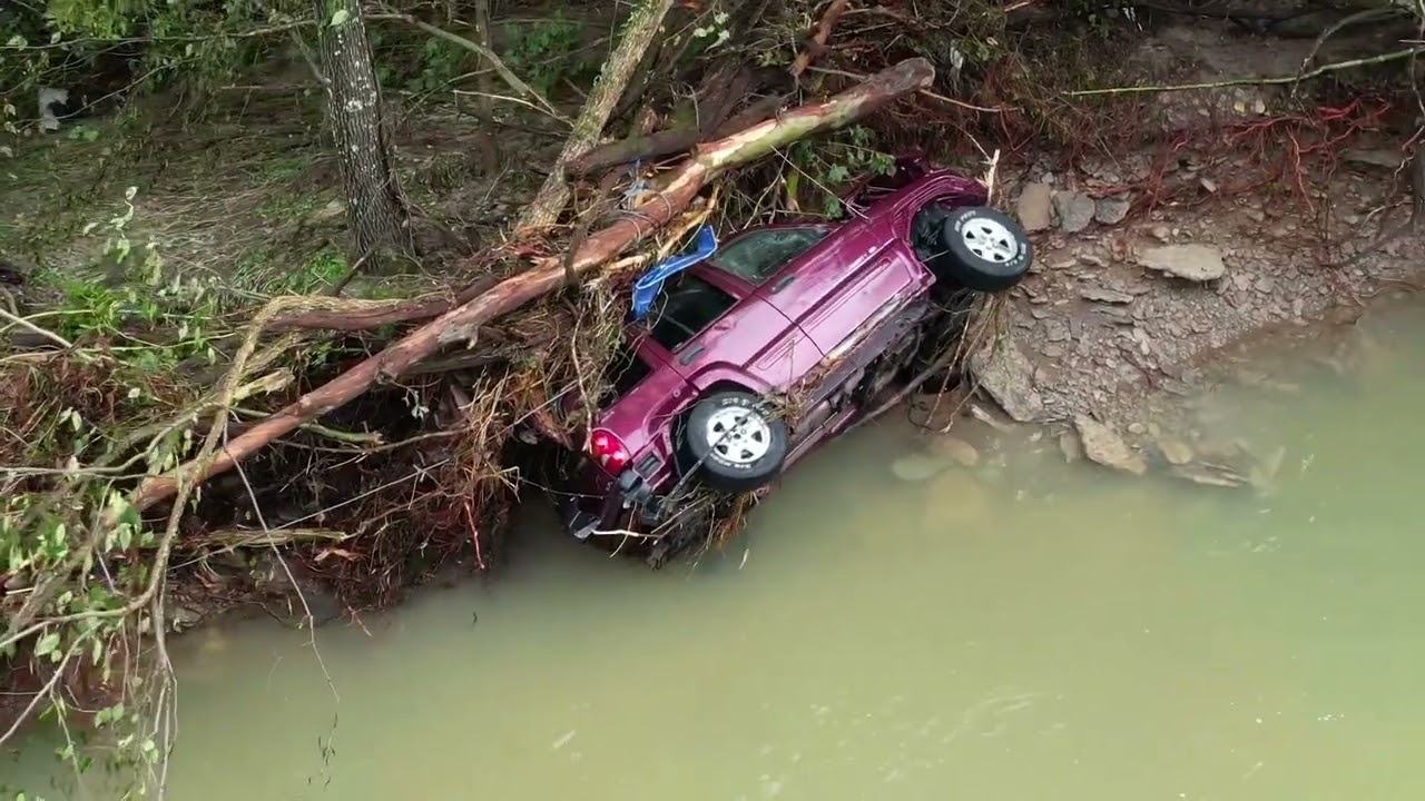 Extreme flash flooding in Manville Indiana caused widespread damage ...