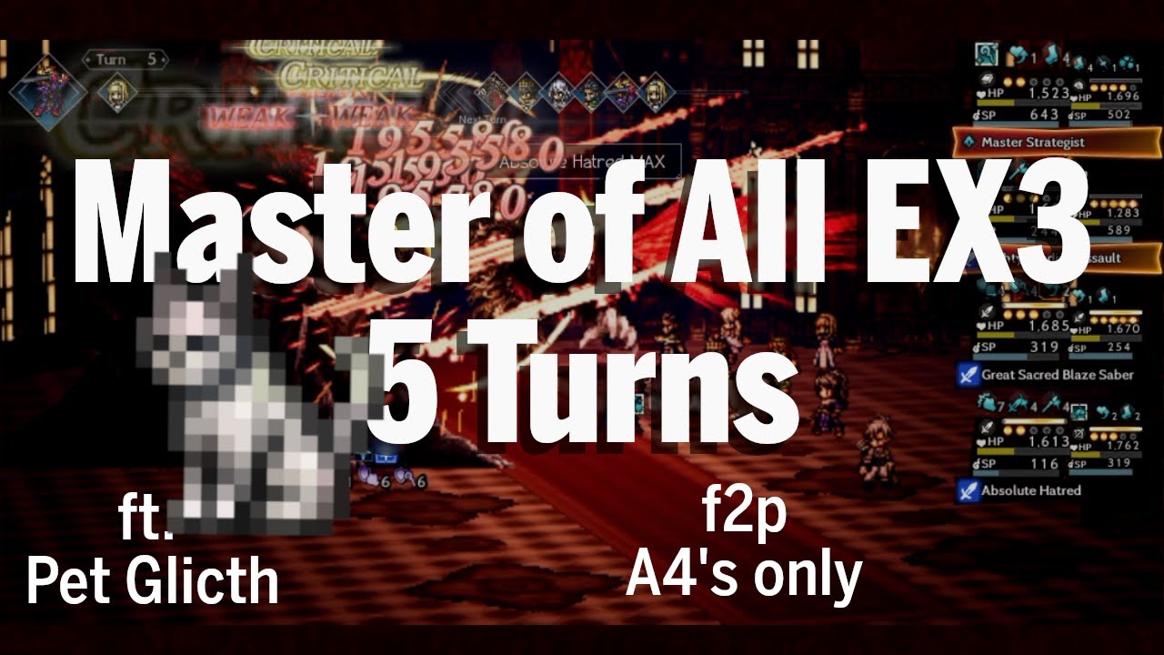 Master of All EX3 (ft. Pet Glitch) - Free A4s only (5 Turns) COTC - YouTube