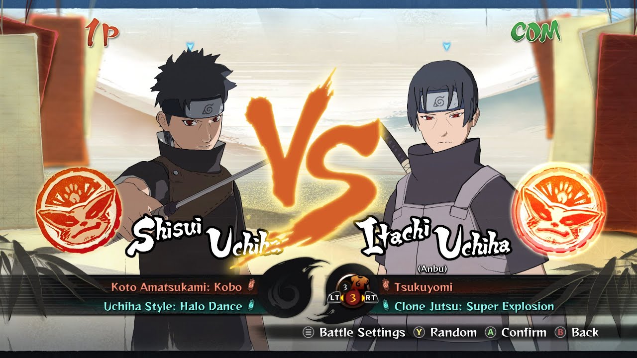 Shisui vs Itachi (Anbu) - Naruto Shippuden: Ultimate Ninja Storm 4 ...