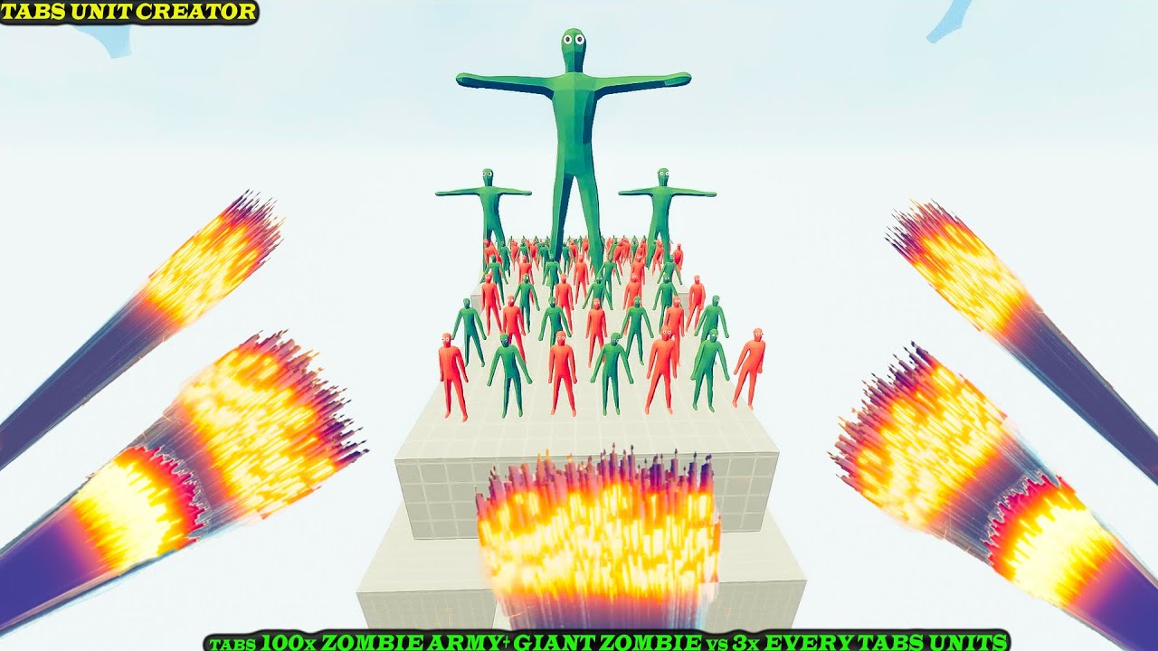 tabs 100x ZOMBIE ARMY+ GIANT ZOMBIE vs 3x EVERY TABS UNITS -Totally ...