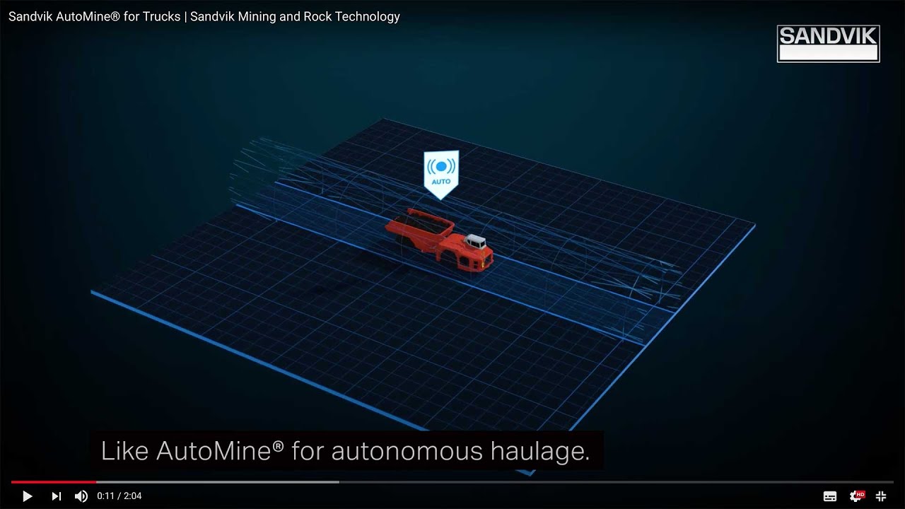 AutoMine® for Trucks | Sandvik Mining and Rock Technology - YouTube