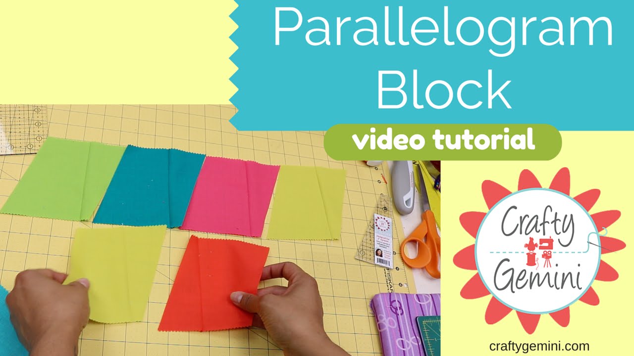 5" Slicer Tutorial: Parallelogram Quilt Block by Crafty Gemini - YouTube