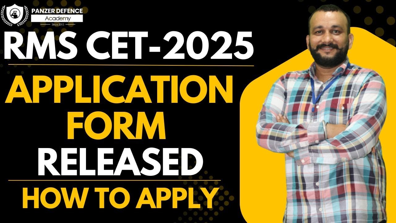 RMS CET-2025|APPLICATION FORM RELEASED|FOR SESSION 2026-2027|HOW TO ...