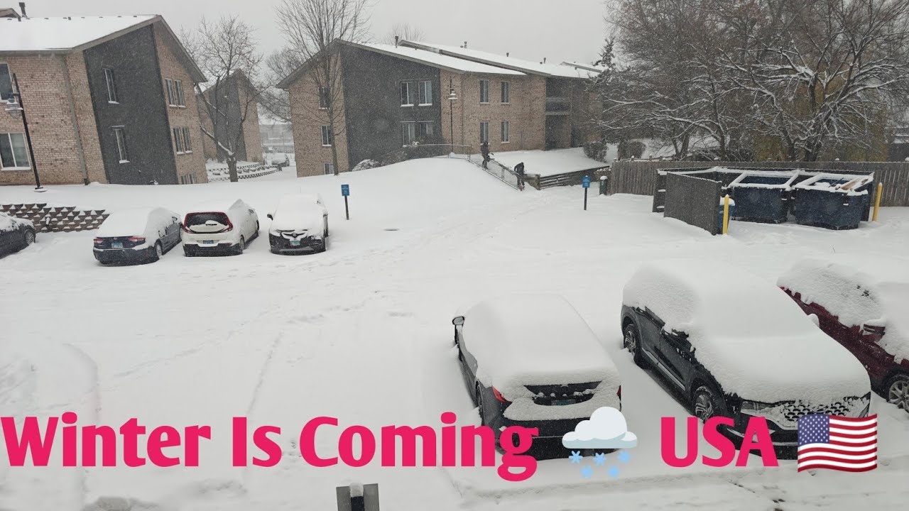 Crazy Heavy Snowfall in Chicago, USA! Lisle Winter Storm Footage ️ ...