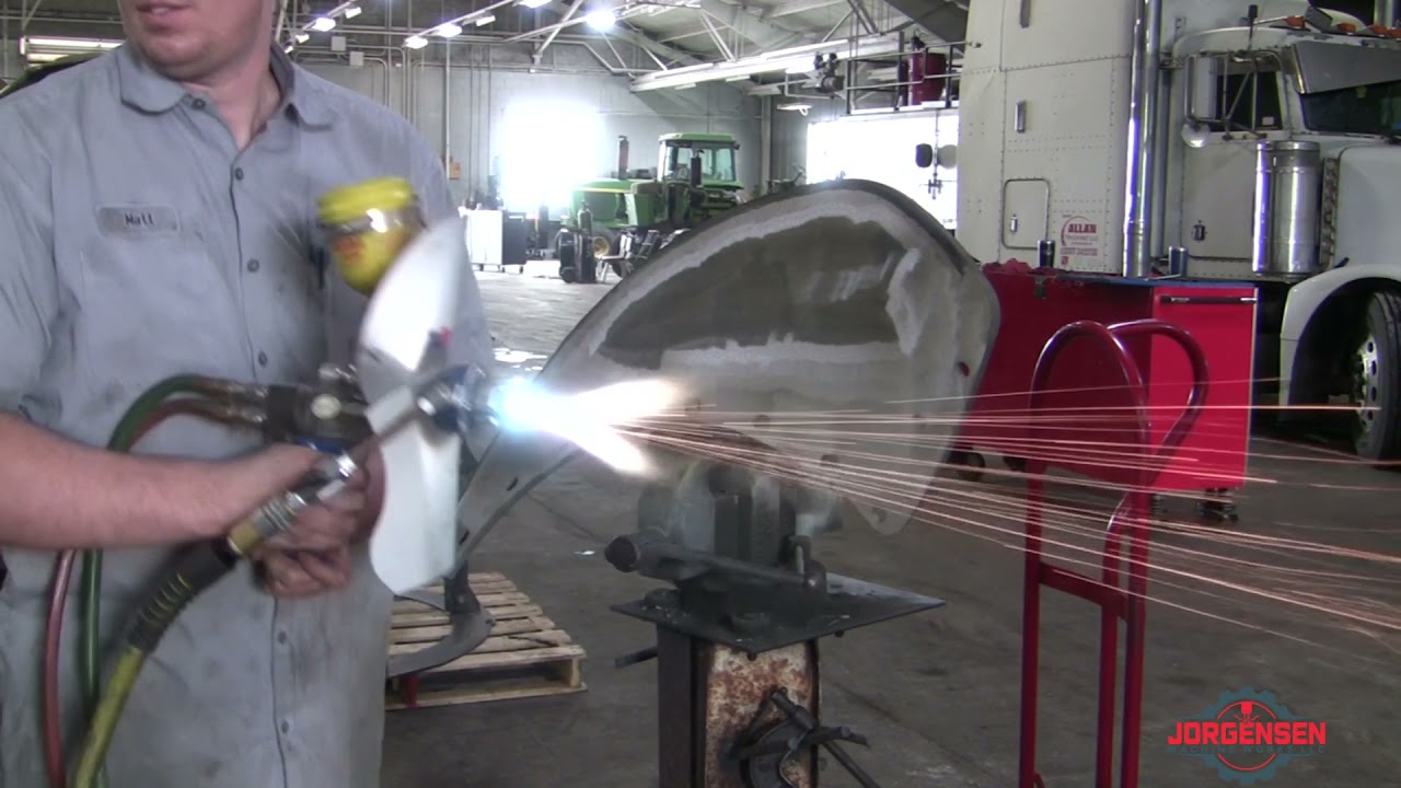 Flame Spray Hard Surfacing of Combine Parts! - Terodyn 2000 - YouTube