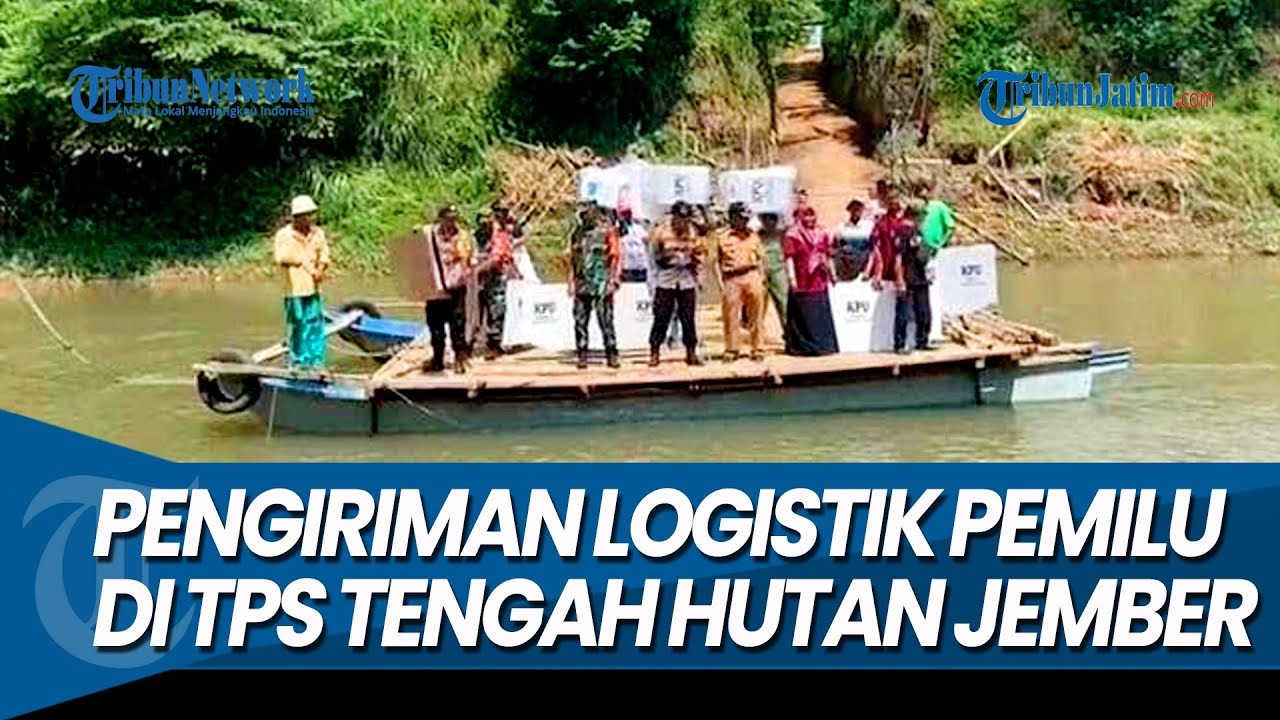 GUNAKAN PERAHU GETEK, Pengiriman Logistik Pemilu 2024 di TPS Tengah ...