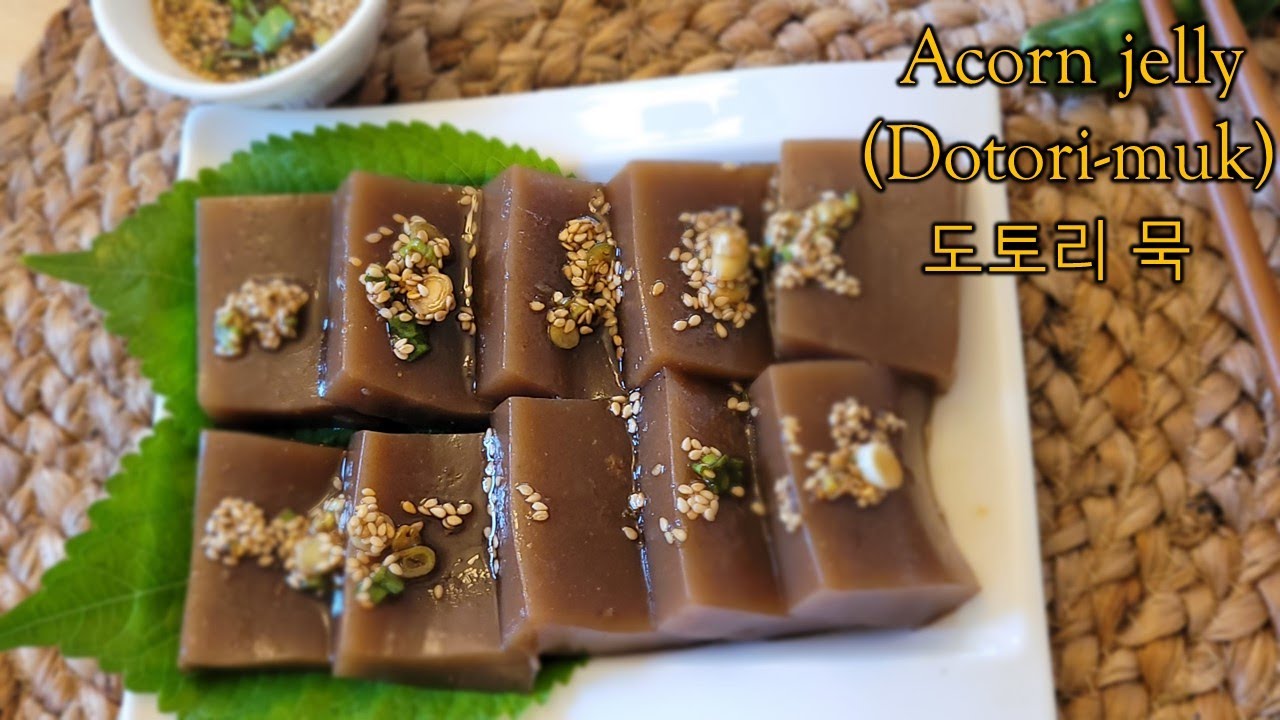 Acorn Jelly "Dotori-Muk" (도토리 묵) #FoodBlessU, - YouTube