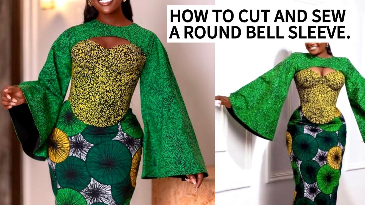 How to Cut and Sew a Well Rounded Trumpet Sleeve for Beginners. - YouTube